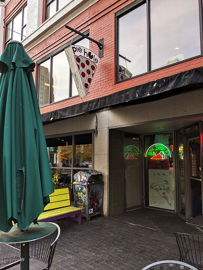 Pie Hole: Where the cool kids and night owls flock for a slice of Boise's quirkiest pizza experience.