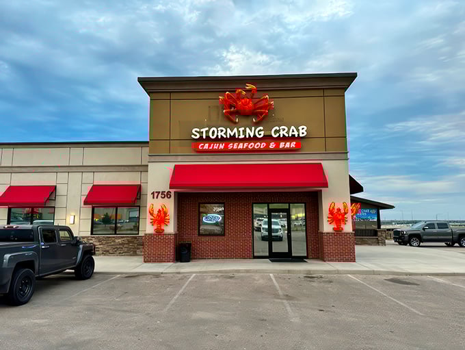 Storming Crab: Where seafood isn't just a meal, it's an adventure! That giant crab sign is practically daring you to bring your appetite.