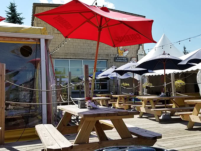 Twisted Fisherman: Where nautical whimsy meets Midwest charm. It's like a beach party crashed a backyard BBQ &ndash; in the best way possible!