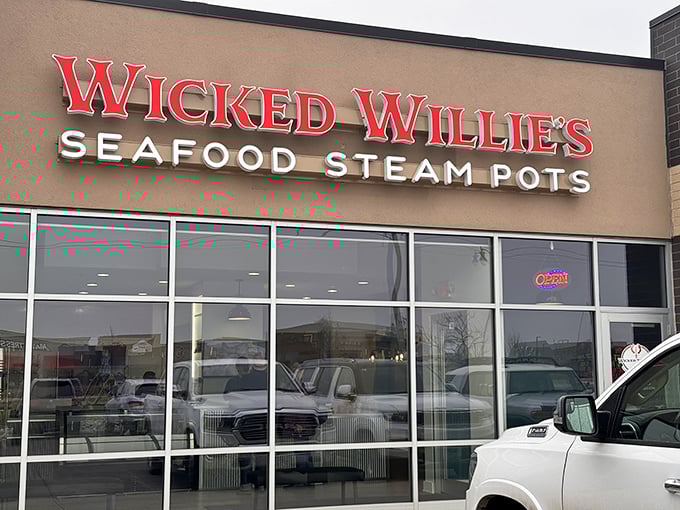 Wicked good eats ahead! Wicked Willie's storefront may be subtle, but inside lies a seafood steam pot paradise waiting to be discovered.