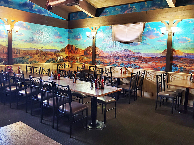 Talk about a wall with a view! Dine amidst vibrant murals that'll transport you south of the border &ndash; no passport required.