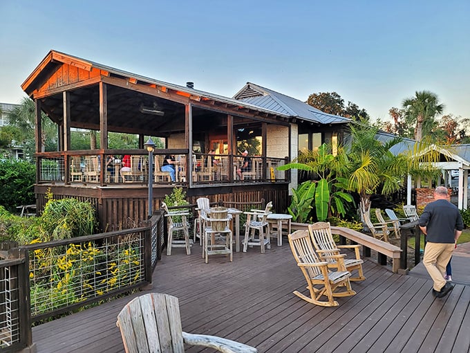 Wooden docks, weathered charm, and seafood that'll make you want to trade your car for a fishing boat&mdash;welcome to Skipper's!