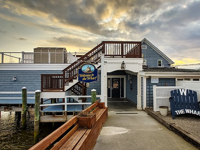 Weathered shingles, warm lights, and seafood that'll make you want to write sea shanties. The Wharf is New England in a nutshell (or clamshell).