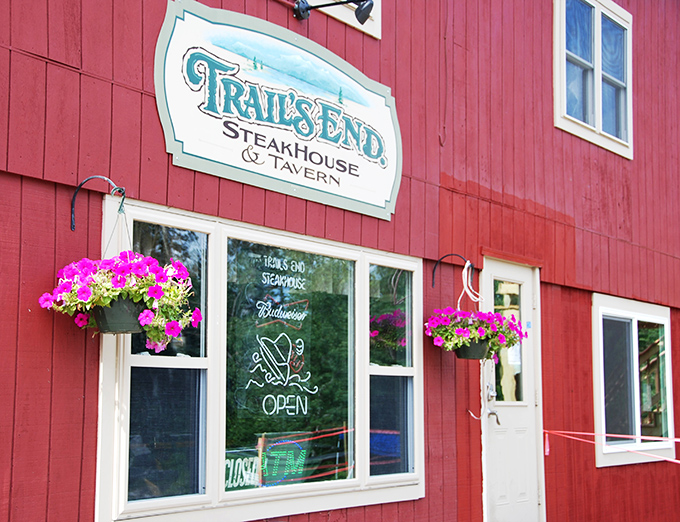 Part saloon, part steakhouse, all delicious. Trail's End is the kind of place that makes you want to trade your Subaru for a stallion.
