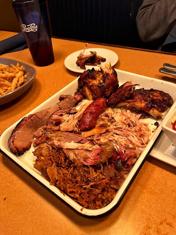 A feast fit for royalty &ndash; or just someone who couldn't decide between pulled pork, brisket, and ribs. Life's too short not to sample it all!