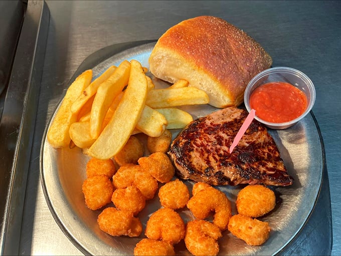 Is this the best steak in town? One bite of this perfectly seared beauty, and you might just become a believer. Sorry, vegetarians!