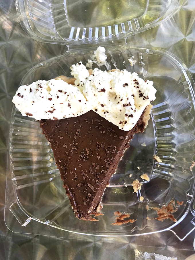 Chocolate lovers, rejoice! This cream pie is darker than a film noir and richer than a tech billionaire. Resistance is futile.