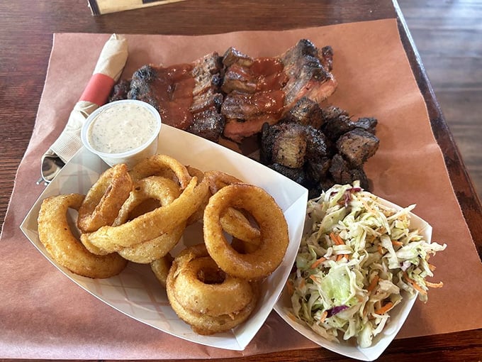 The barbecue sampler of your dreams. It's like a meaty version of paint-by-numbers, but way more delicious.