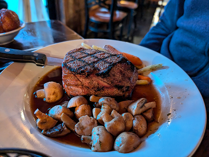 Filet mignon so tender, you could cut it with a spoon. But please, use the knife – we're civilized here!