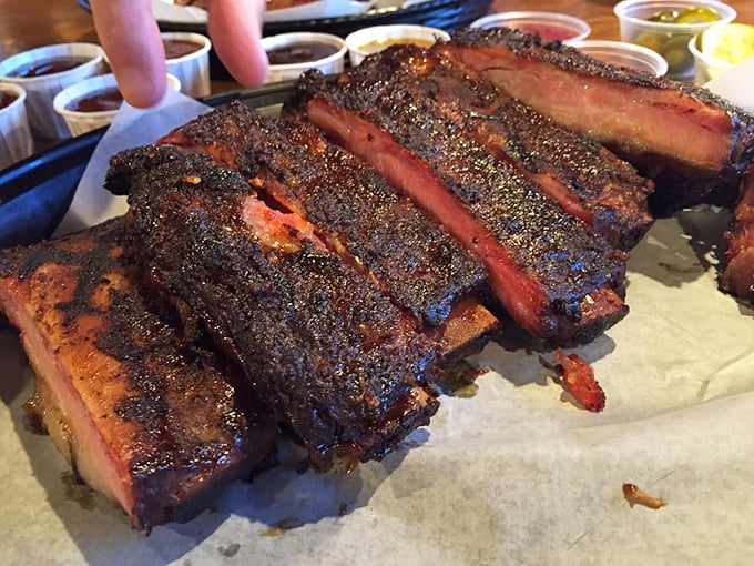 Meat lover's dream come true! This full rack of ribs is like a meaty xylophone of flavor. Go ahead, play a tune with your fork &ndash; we won't judge.