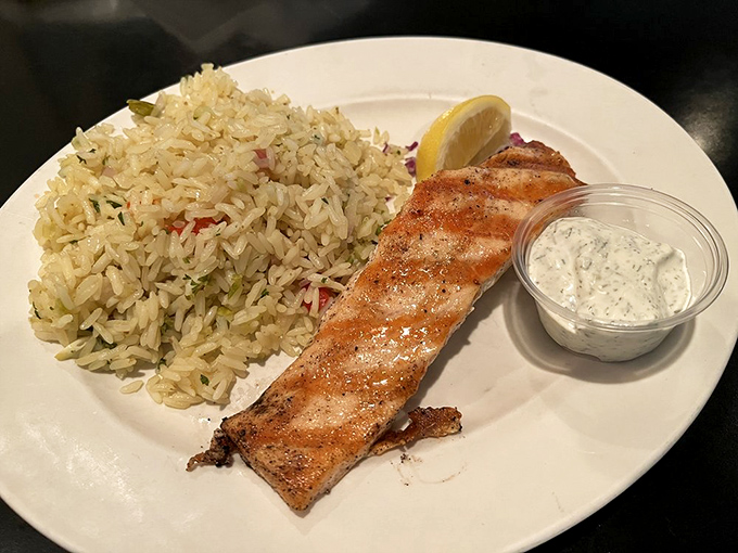 Salmon so perfectly grilled, it might just swim off your plate. A lean, mean, omega-3 machine!