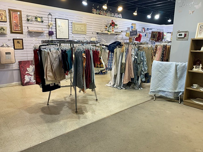 Clothes encounters of the thrift kind! A kaleidoscope of colors and patterns that would make Joseph's technicolor dreamcoat jealous.