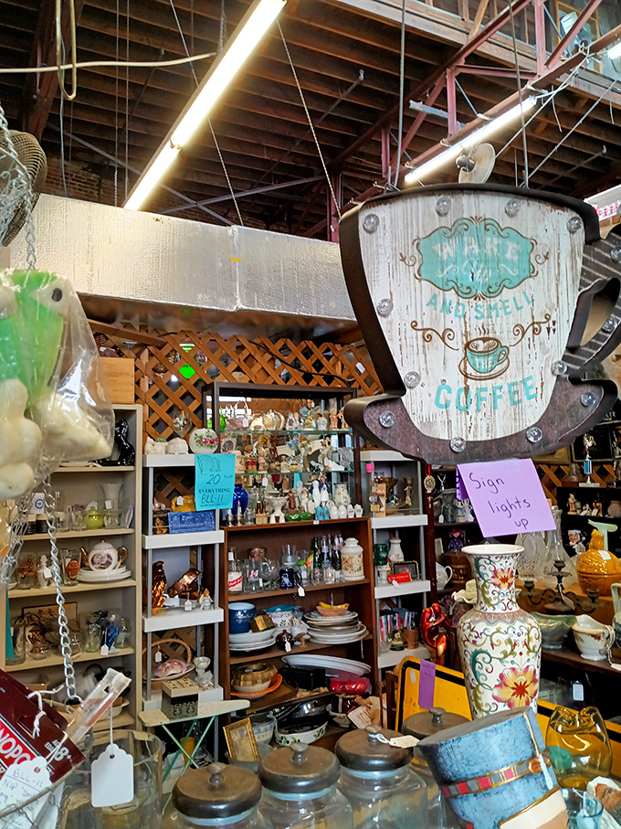 A coffee lover's dream or a hoarder's paradise? This kitchenware collection could caffeinate an entire town... from the 1950s.