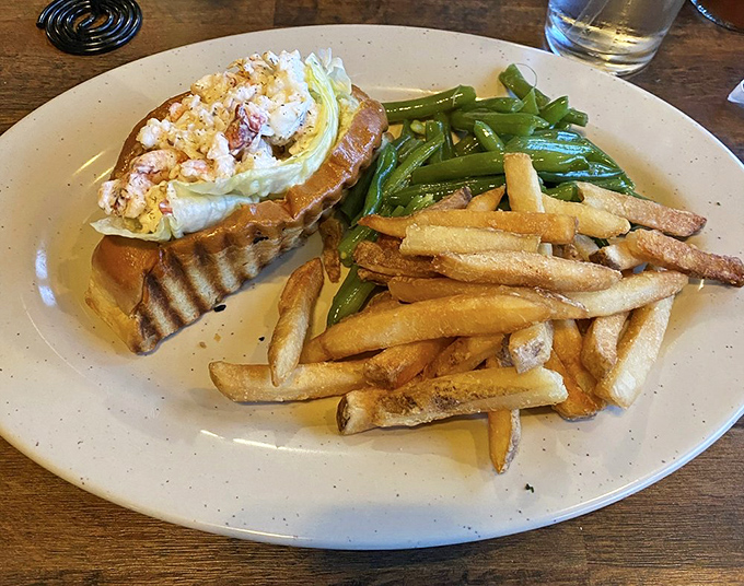 Lobster roll, or edible work of art? This sandwich is so pretty, it almost feels wrong to eat it. Almost.