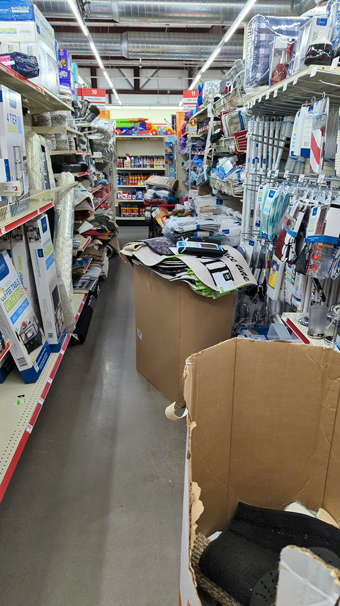 Retail therapy in progress. This aisle might look chaotic, but somewhere in there is exactly what you didn't know you needed.