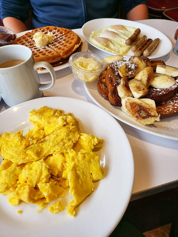 Morning glory on a plate! This spread is like a Norman Rockwell painting come to life &ndash; only you can eat it.