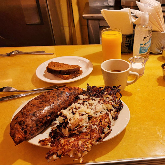 These aren't just hash browns, they're golden-brown nuggets of potato perfection. Crispy on the outside, tender on the inside &ndash; breakfast alchemy at its finest.