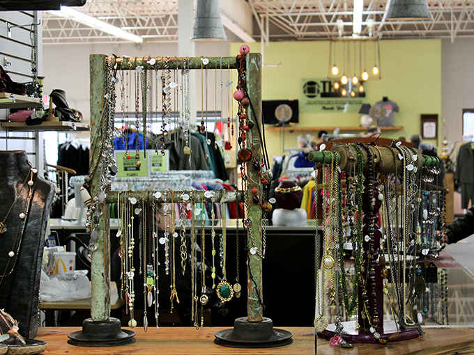 Accessorize your life with a dash of vintage charm! This glittering display is like raiding your coolest grandmother's jewelry box.