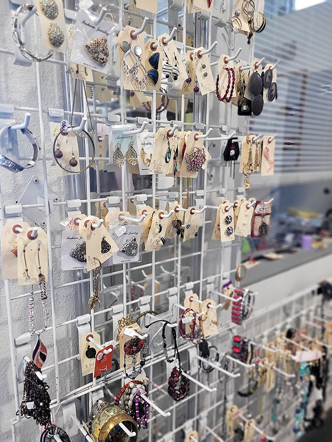 Jewelry galore! From pearls to pendants, this sparkling display is a treasure chest for the modern-day pirate.