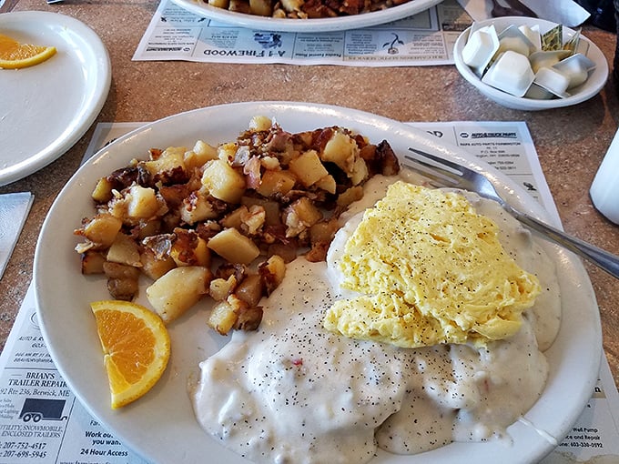 Home fries, meet your soulmate. This perfect pairing of crispy potatoes and creamy gravy is like the Bonnie and Clyde of breakfast &ndash; dangerously good.