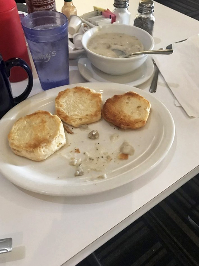 These biscuits aren't just good, they're "call your cardiologist and apologize in advance" good. Gravy game: strong.