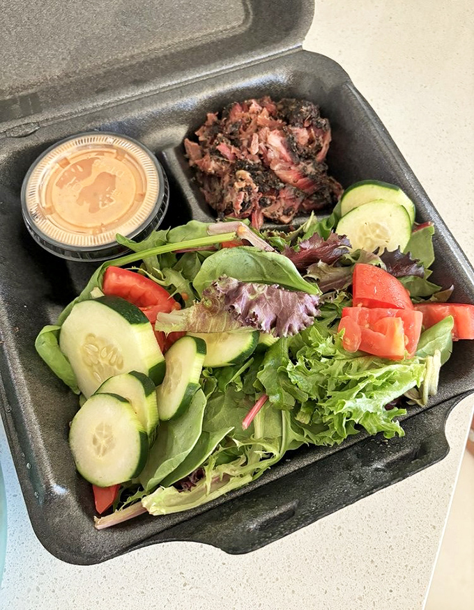 Who says salads can't be exciting? This brisket-topped beauty is like a garden party where the cow is the guest of honor.