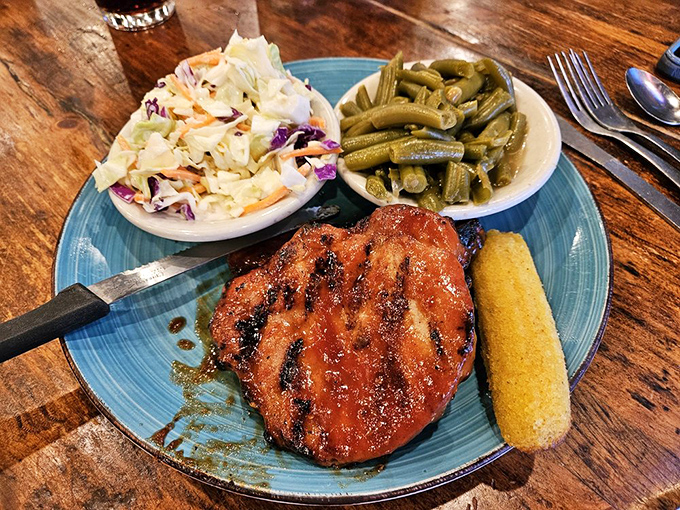 Pork chop perfection! These beauties are grilled to such golden perfection, they'd make even Ron Swanson weak in the knees.