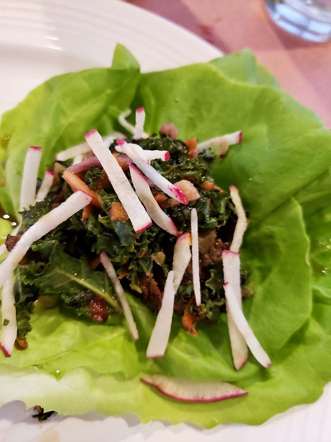 Lettuce wraps that'll make you forget bread exists. It's like a flavor fiesta threw a party in a leaf!