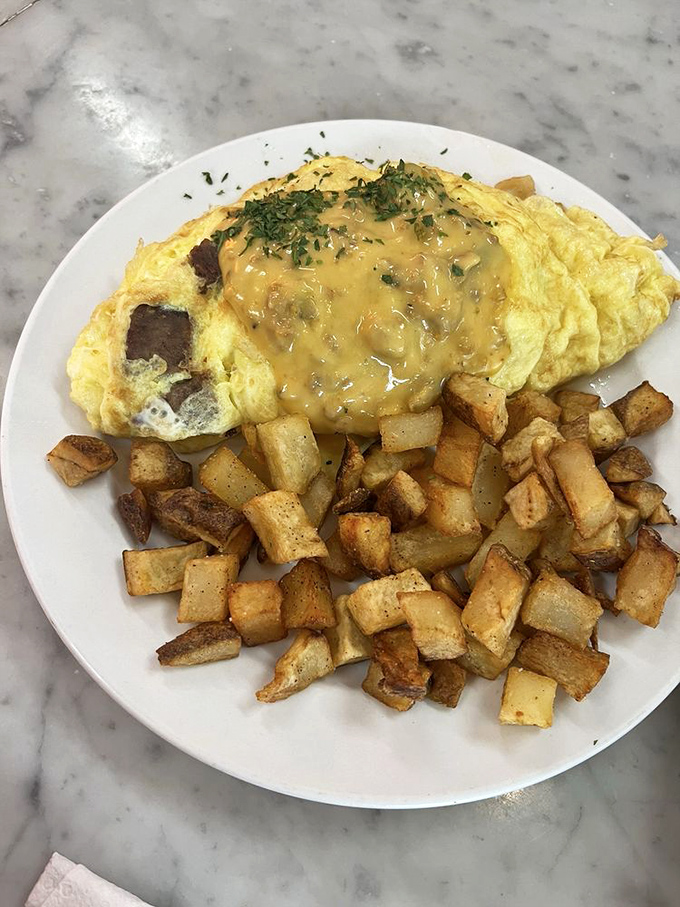 Eggs-actly what the doctor ordered! The Camp Street Original is a masterpiece of morning indulgence that would make even Dr. Seuss's green eggs jealous.