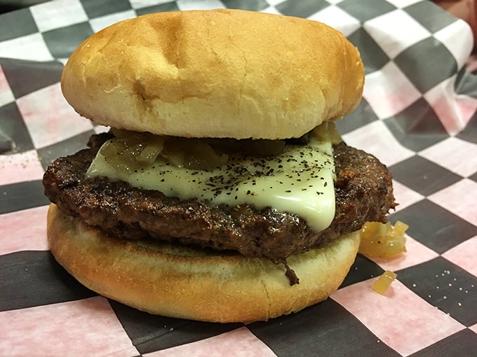 Behold, the cheeseburger of your dreams! This beauty could make even the Mona Lisa crack a smile.