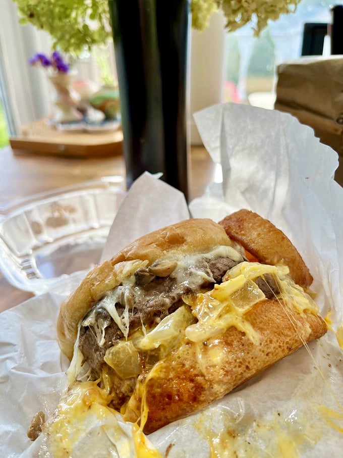 Green Bay Packers, eat your hearts out! This Cheesehead burger is the real MVP of Wisconsin. It's a touchdown for your taste buds.