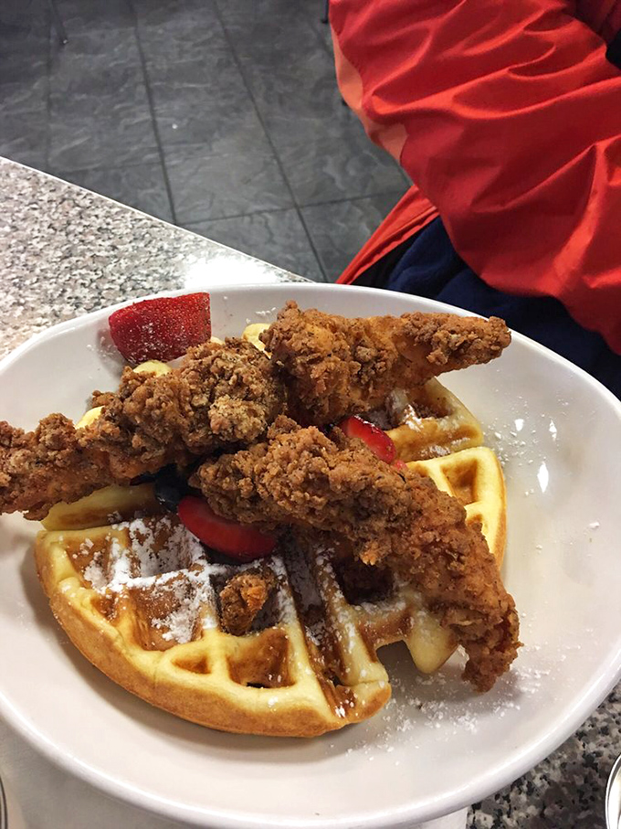 Chicken and waffles: The breakfast rebellion we didn't know we needed. It's like your taste buds decided to throw a party and invited all your favorite flavors.