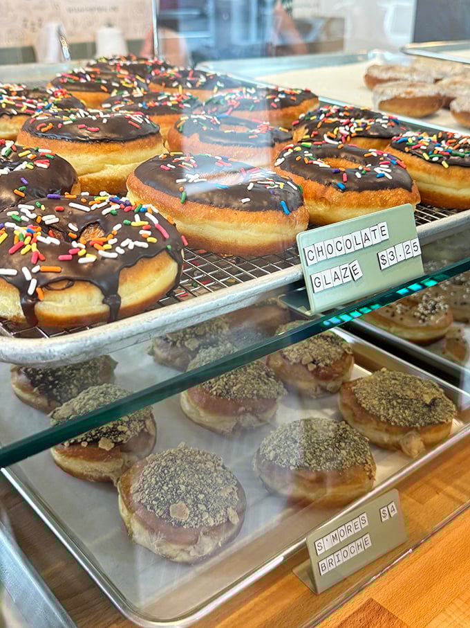 Chocolate lovers, rejoice! These glazed beauties are so shiny, you could almost use them as mirrors. Almost.