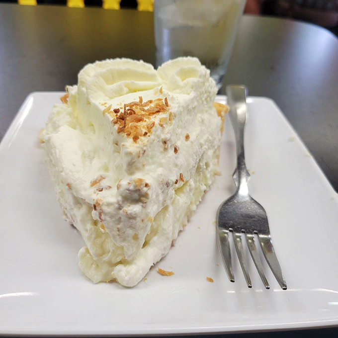 Cloud nine has nothing on this coconut cream pie. It's fluffier than a 1950s prom dress!