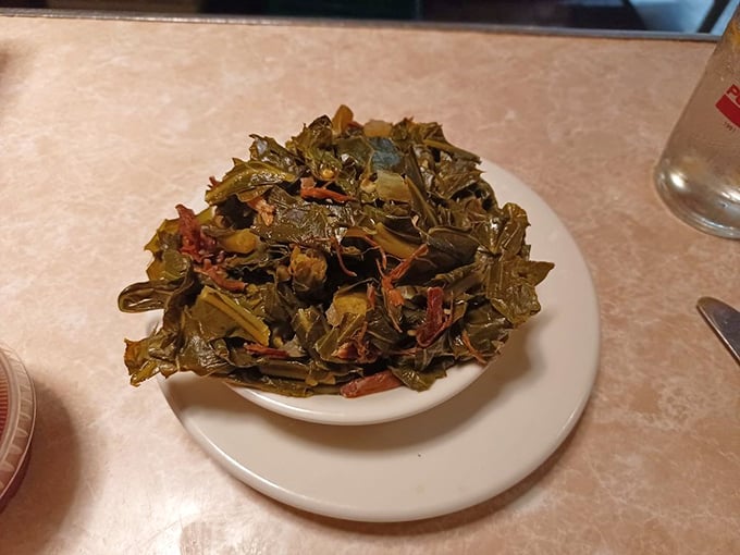Southern comfort on a plate. These collard greens are so good, they might just make you forget about the seafood... almost.