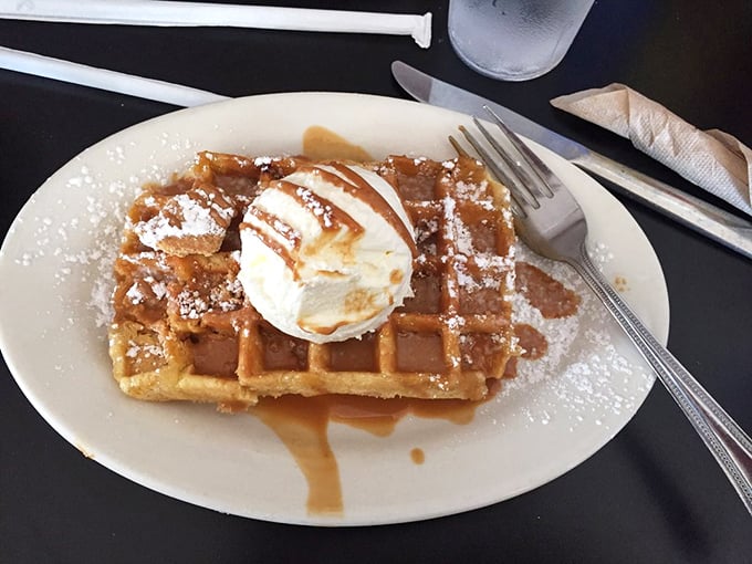 Cookie dough for breakfast? Dreams do come true! This waffle is what happens when your inner child becomes a pastry chef.