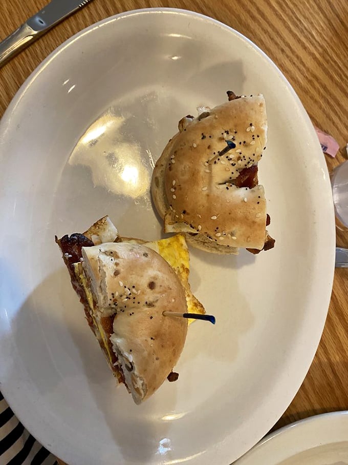 Move over, Earl of Sandwich! This egg, bacon, and cheese creation is gunning for your title. It's a handheld breakfast revolution that'll make you say "God save the Queen... of breakfast sandwiches!"