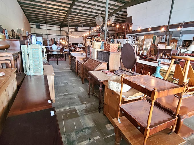 Take a seat in history! This living room setup looks ready for a Downton Abbey tea party or a Mad Men-style cocktail hour.