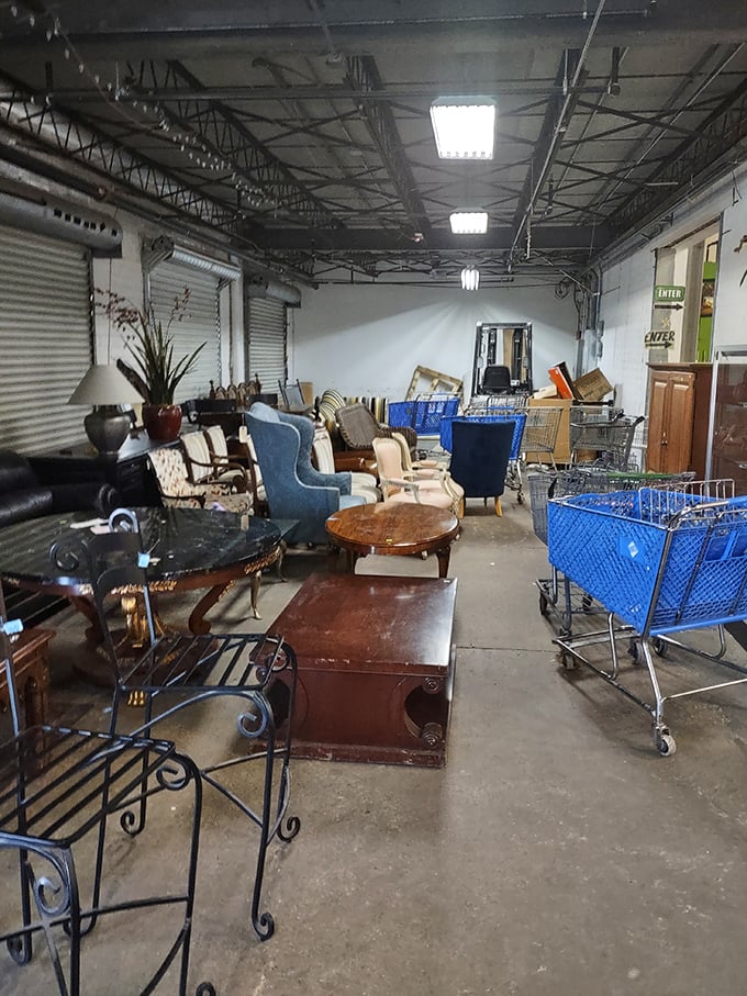 It's the Island of Misfit Furniture! From mid-century modern to "what century is that from?" find your next conversation piece here.