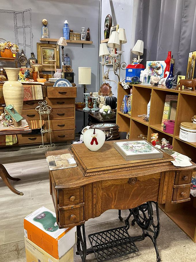 Mid-century modern meets farmhouse chic. This furniture section is where "I Love Lucy" meets "Fixer Upper" in a delightful design mash-up.