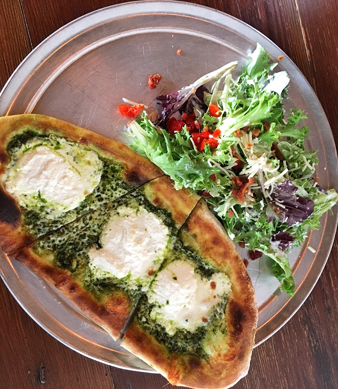 Green goddess meets cheesy bliss. This herb cheese pie and salad combo is like the Sonny and Cher of lunch&mdash;unexpectedly perfect together.