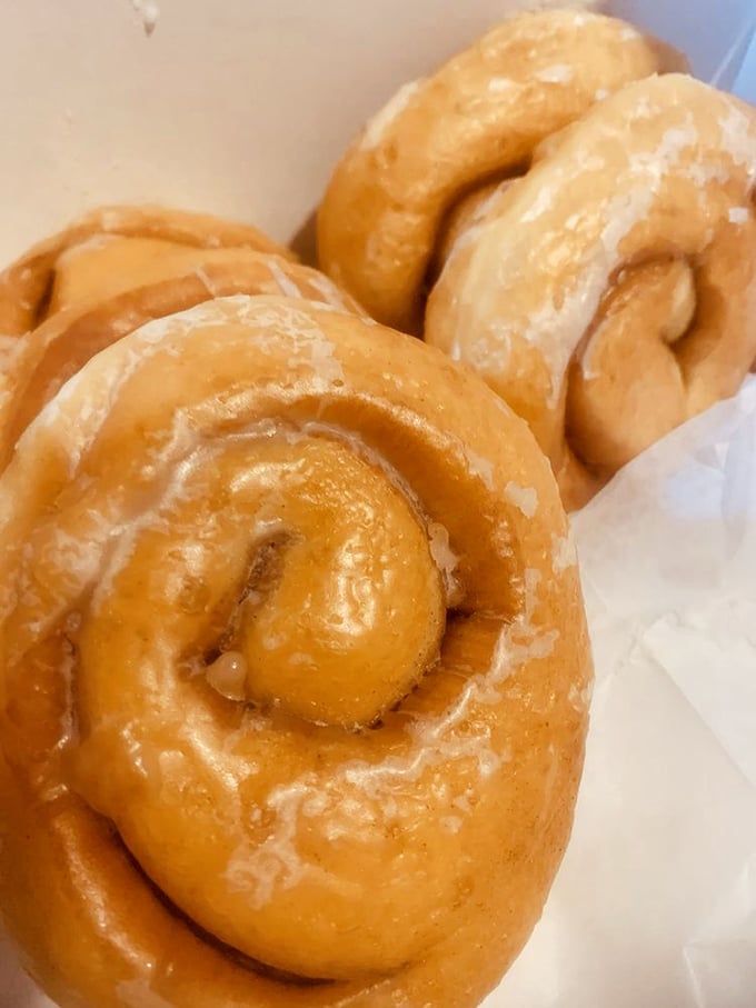 Hot and fresh, just like your high school crush. These spirals of joy are the Persian cats of the donut world.