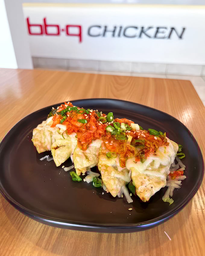 Not your average appetizer! This kimchi-cheese creation marries Korean tradition with melty indulgence &ndash; like your taste buds went on vacation and sent back a postcard.