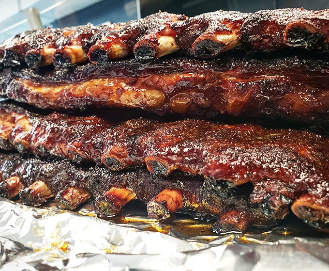 Layer upon layer of barbecue bliss. It's like a meaty version of Inception, but way more delicious and less confusing.