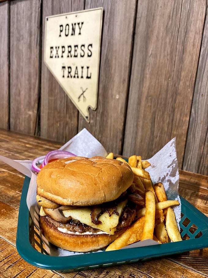 Fungi lovers, rejoice! This mushroom burger is so good, it'll have you singing "I'm a fun guy" in no time.