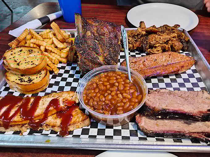 Ladies and gentlemen, I present to you the "Pig Out Platter" &ndash; a meat lover's Mt. Everest. Conquering this bad boy is sure to earn you bragging rights.
