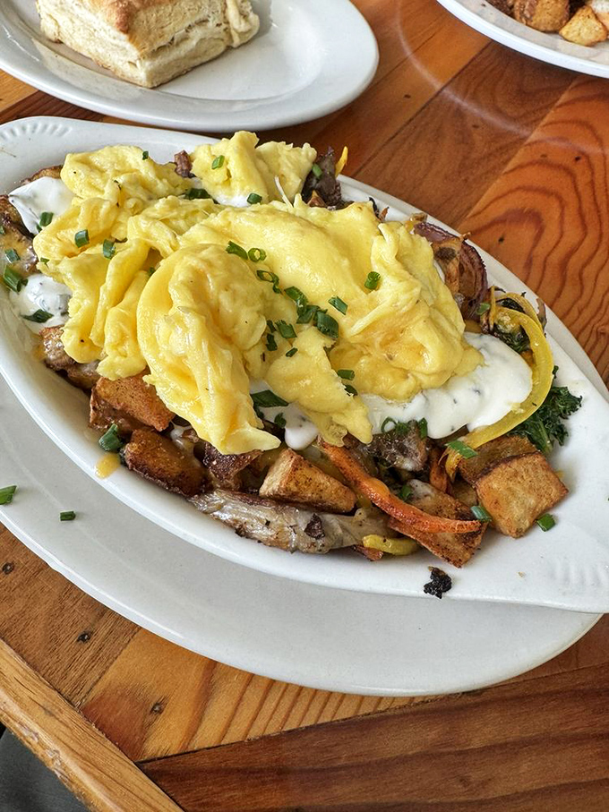 Ahoy, potato lovers! This boat of cheesy, eggy goodness is like a Viking feast for your taste buds. No longship required.