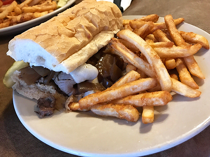 Cheese, meet your soulmate. This prime rib sandwich is the rom-com ending we all crave, with a side of pure deliciousness.