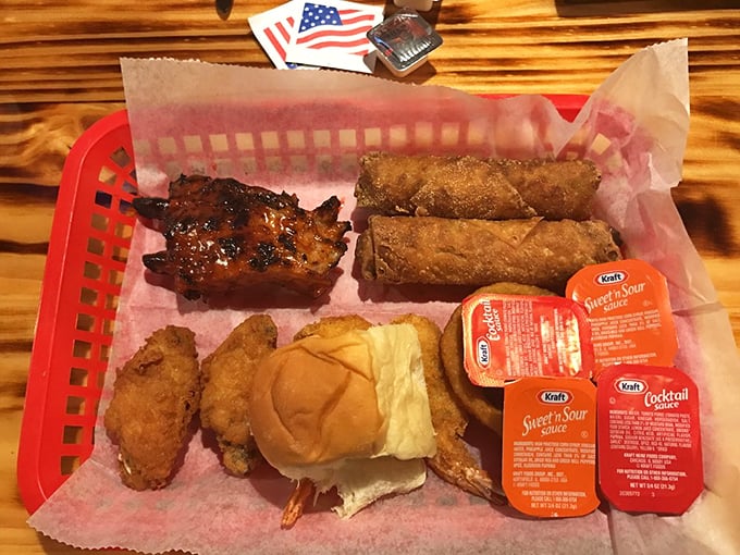 The Pu Pu Platter: Where indecision meets deliciousness. It's like a greatest hits album for your mouth, featuring chart-toppers from the grill.