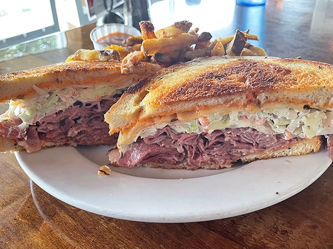 Meet Rachel, the Reuben's sassy sister. Packed with turkey and coleslaw, she's the lighter option that doesn't skimp on flavor.